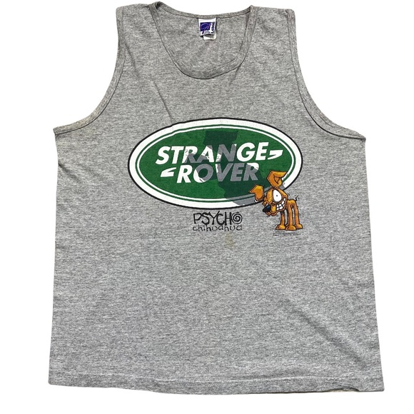 Vintage | Shirts | Vintage Strange Rover Dog Tank Top Shirt Psycho ...